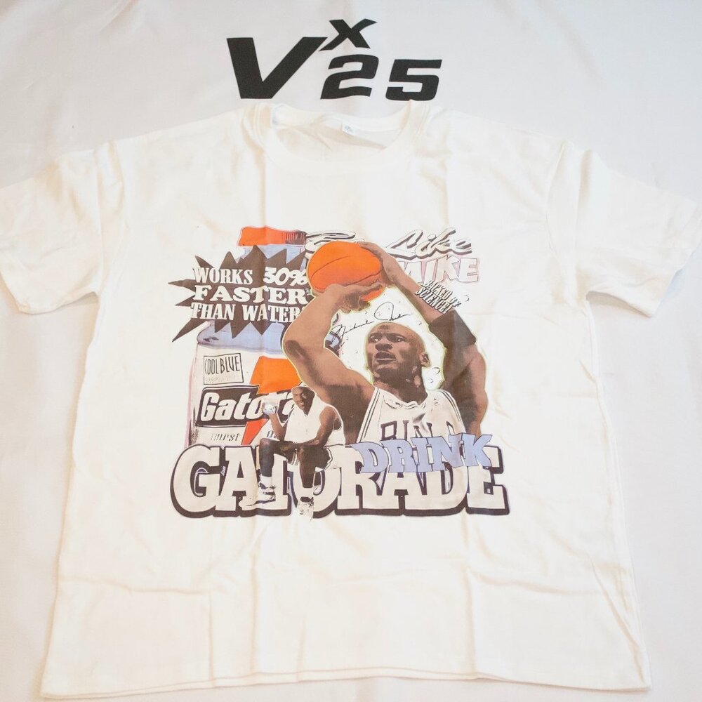 New Men's Michael Jordan Gatorade Ad Advertisement T … - Gem